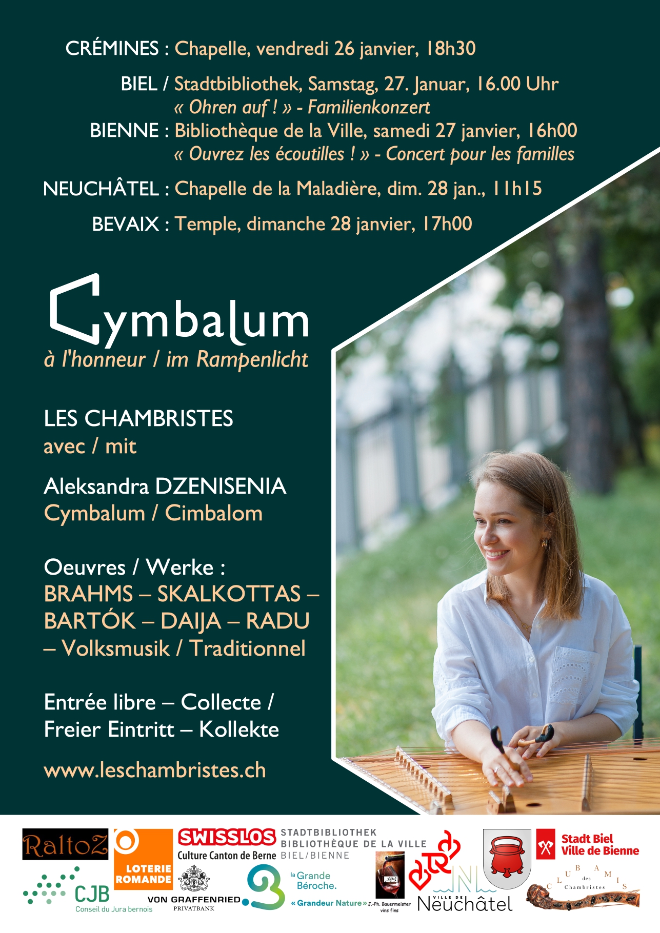 Cymbalum à l'honneur! par Aleksandra Dzenisenia et Les Chambristes