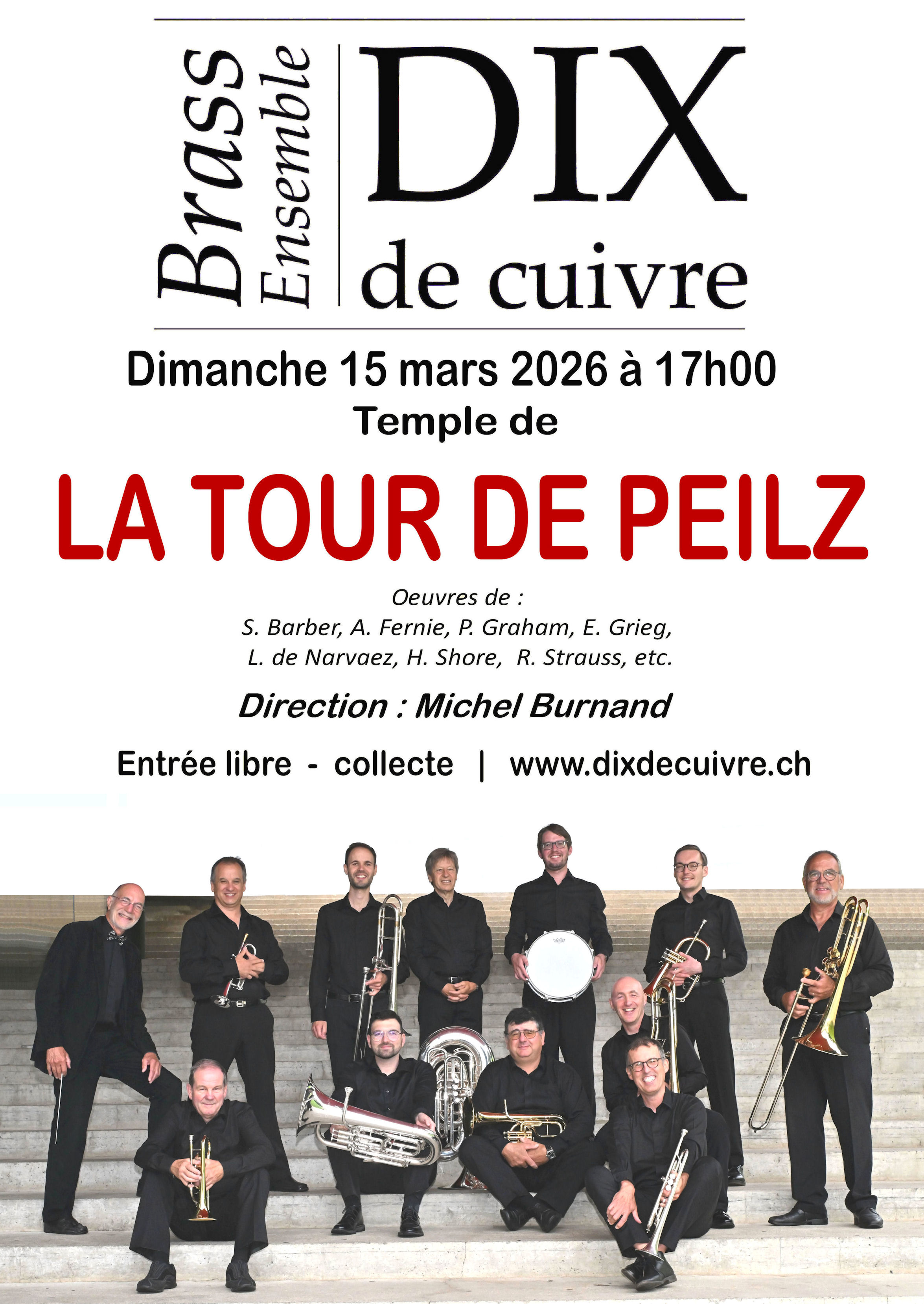 Concert du Brass Ensemble Dix de cuivre
